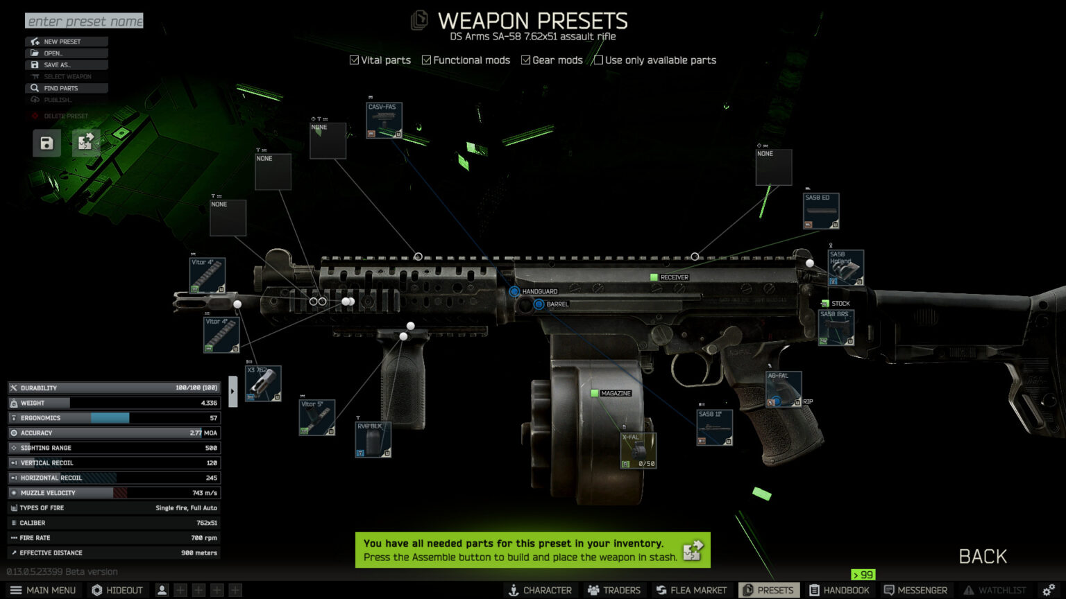 【EFT武器】SA-58おすすめカスタム コスパ編【タルコフ】 | ulToRaLog